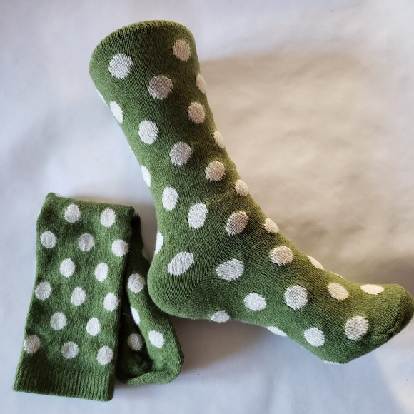 Garnet Hill | Accessories | B Ella Dots Green White Wool Cashmere ...